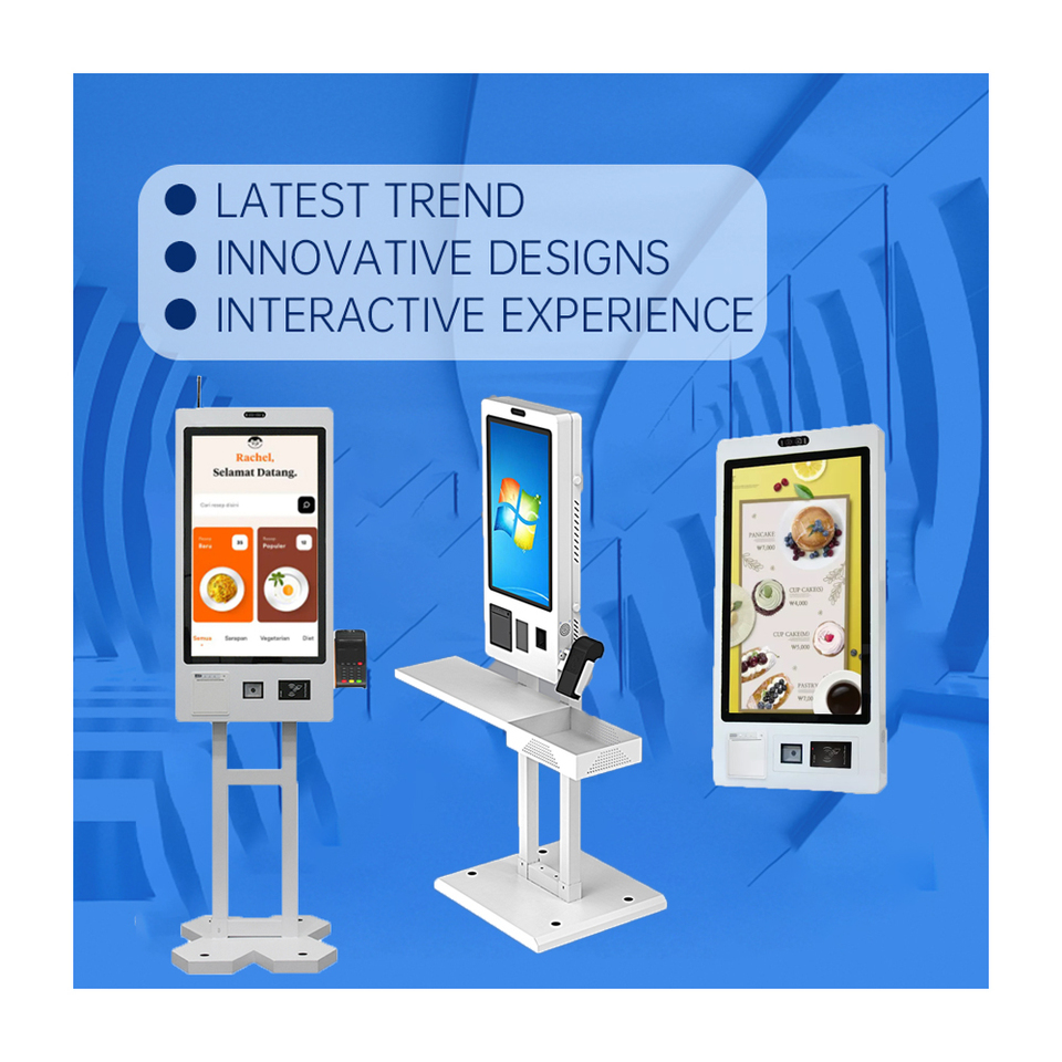 Quiosques de restauração de auto-encomenda montados na parede com ecrã ...